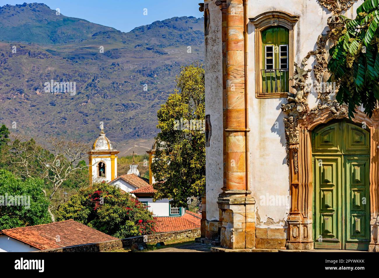 One of the many historic churches in Baroque and colonial style from ...