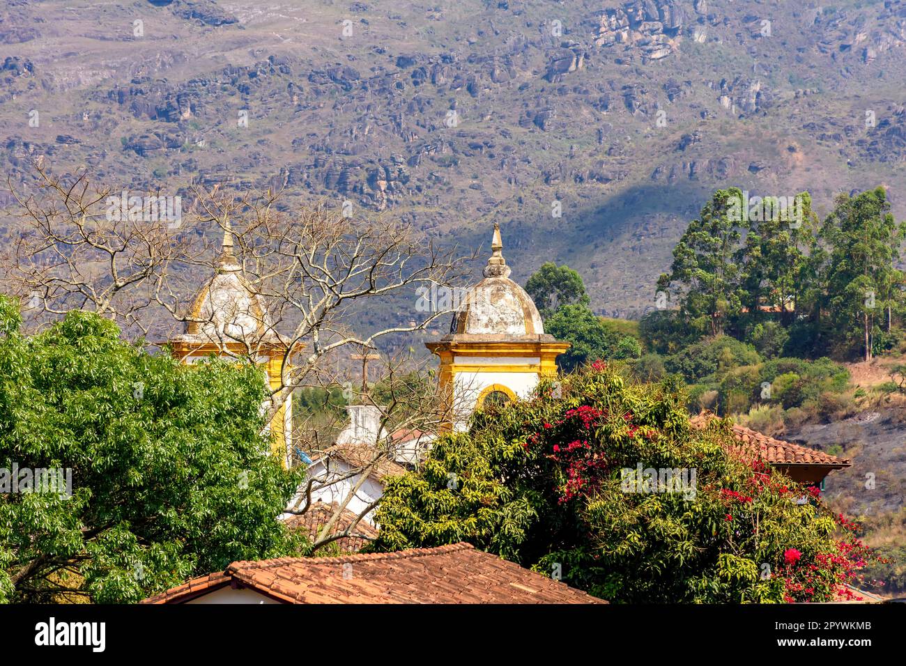 One church tower of the many historic churches in baroque and colonial ...