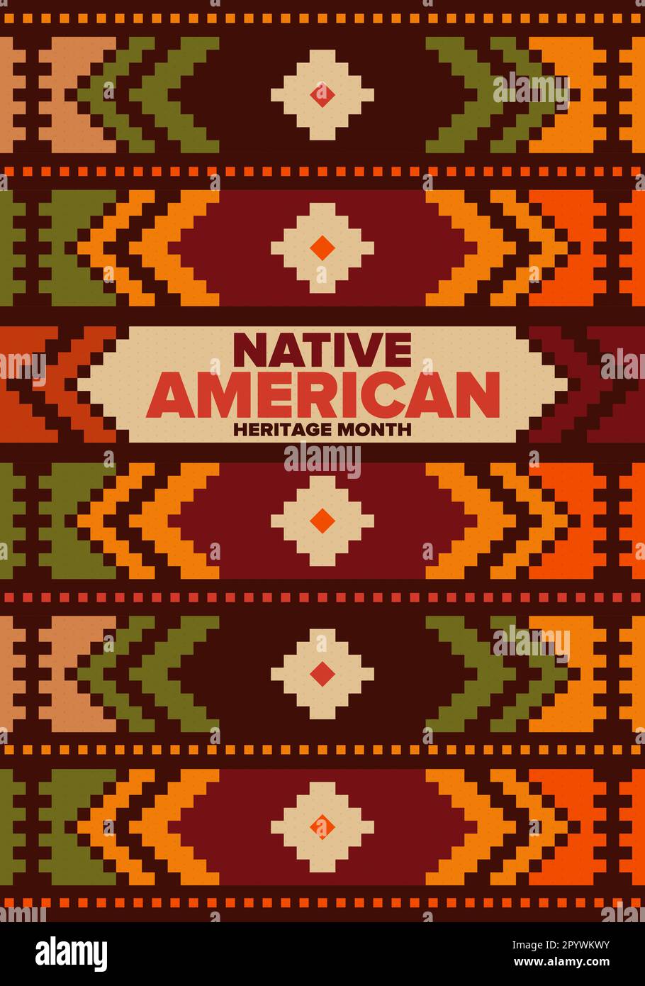 Native American Heritage Month in November. American Indian culture ...