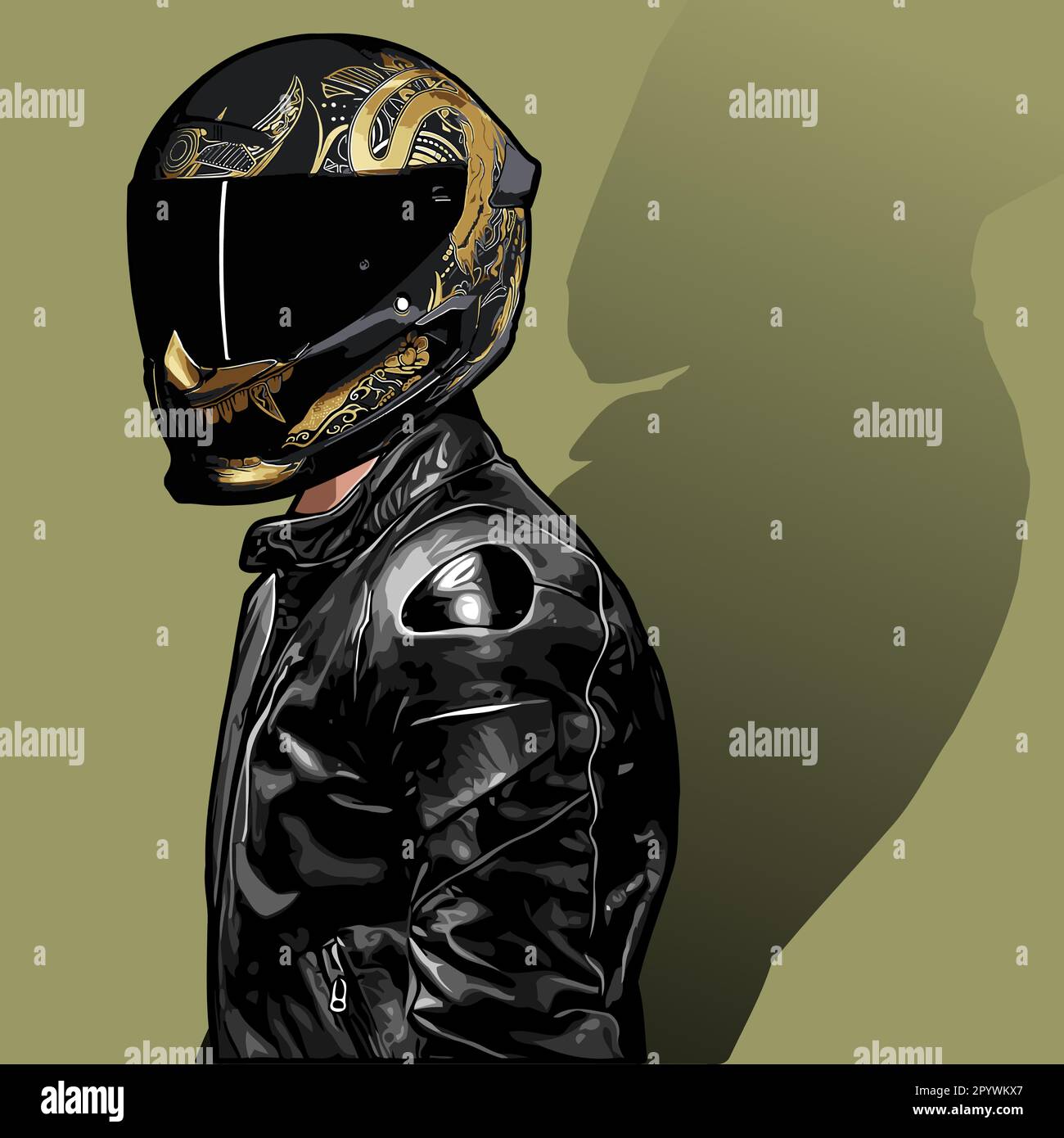 biker vector template Stock Vector Image & Art - Alamy