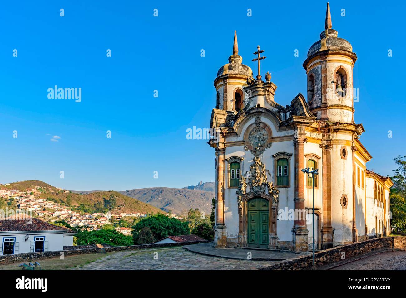 One of the many historic churches in Baroque and colonial style from ...