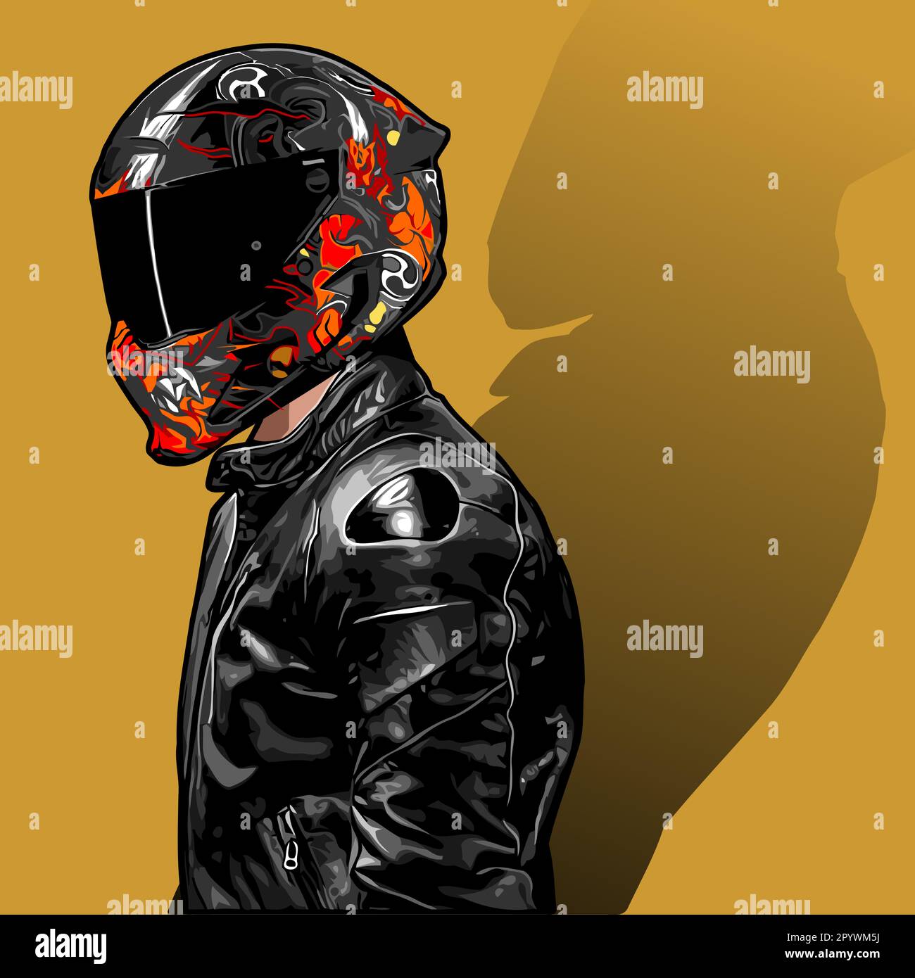 biker vector template Stock Vector Image & Art - Alamy