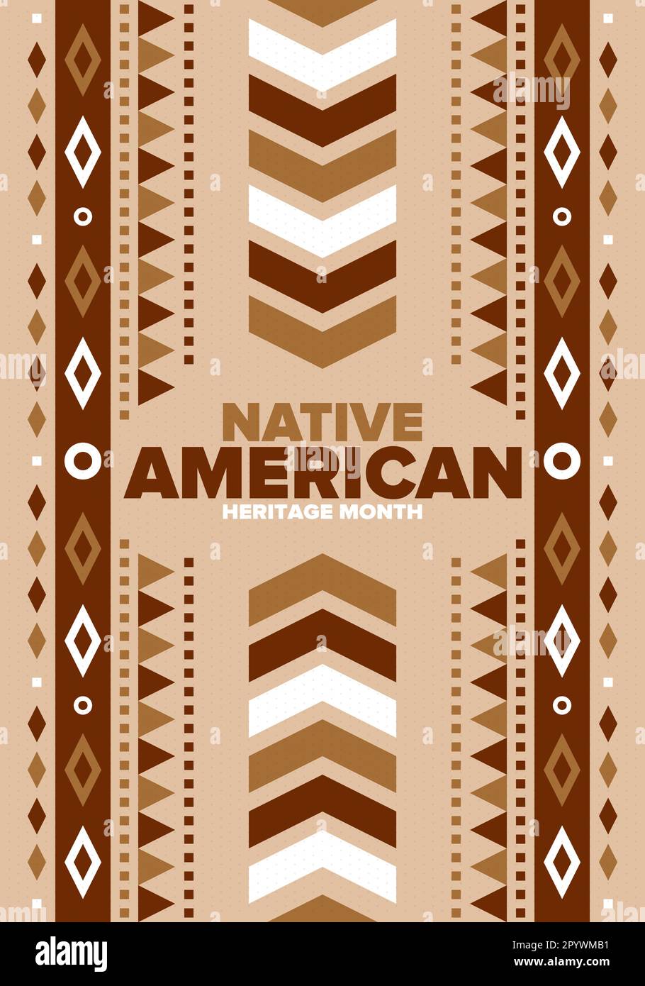 Native American Heritage Month in November. American Indian culture ...