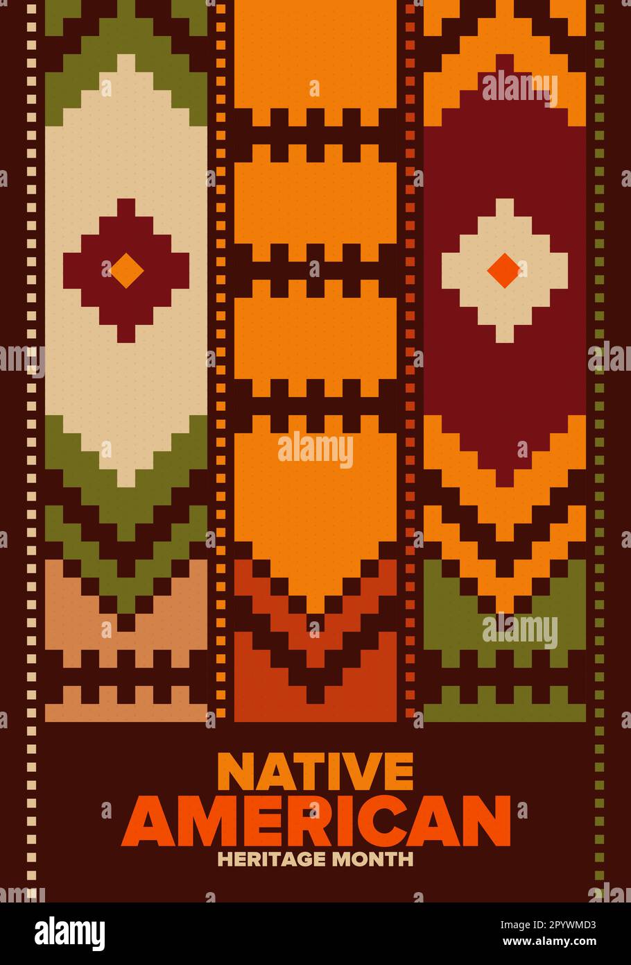 Native American Heritage Month in November. American Indian culture ...