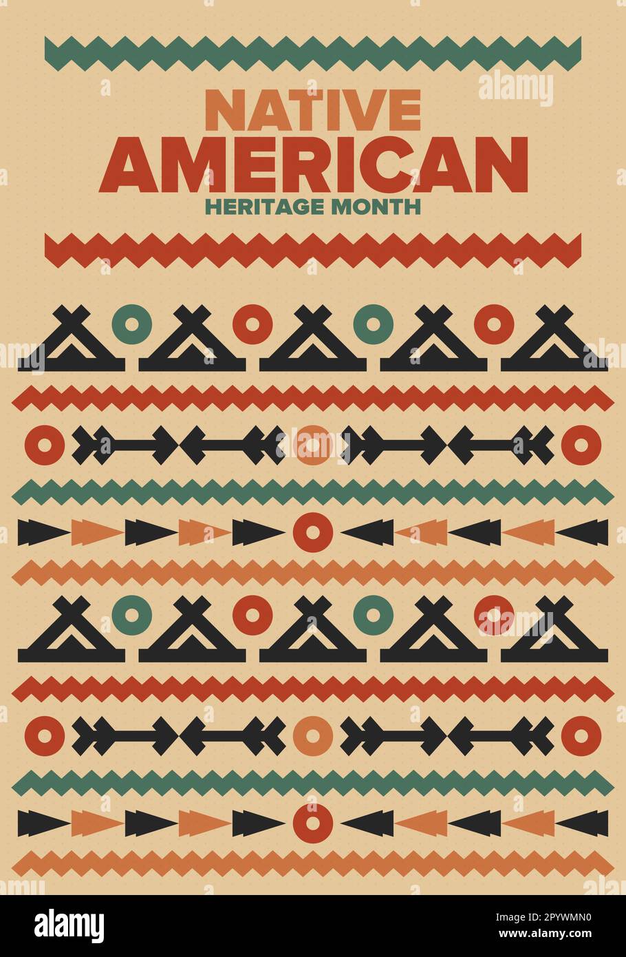 Native American Heritage Month in November. American Indian culture ...