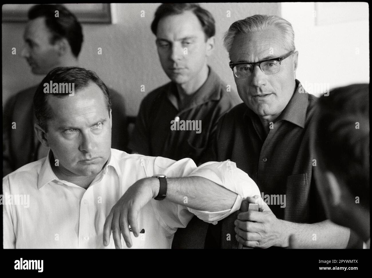 Germany. Hamburg. 1964. politicaP editor Hans Gresmann on the left with ...