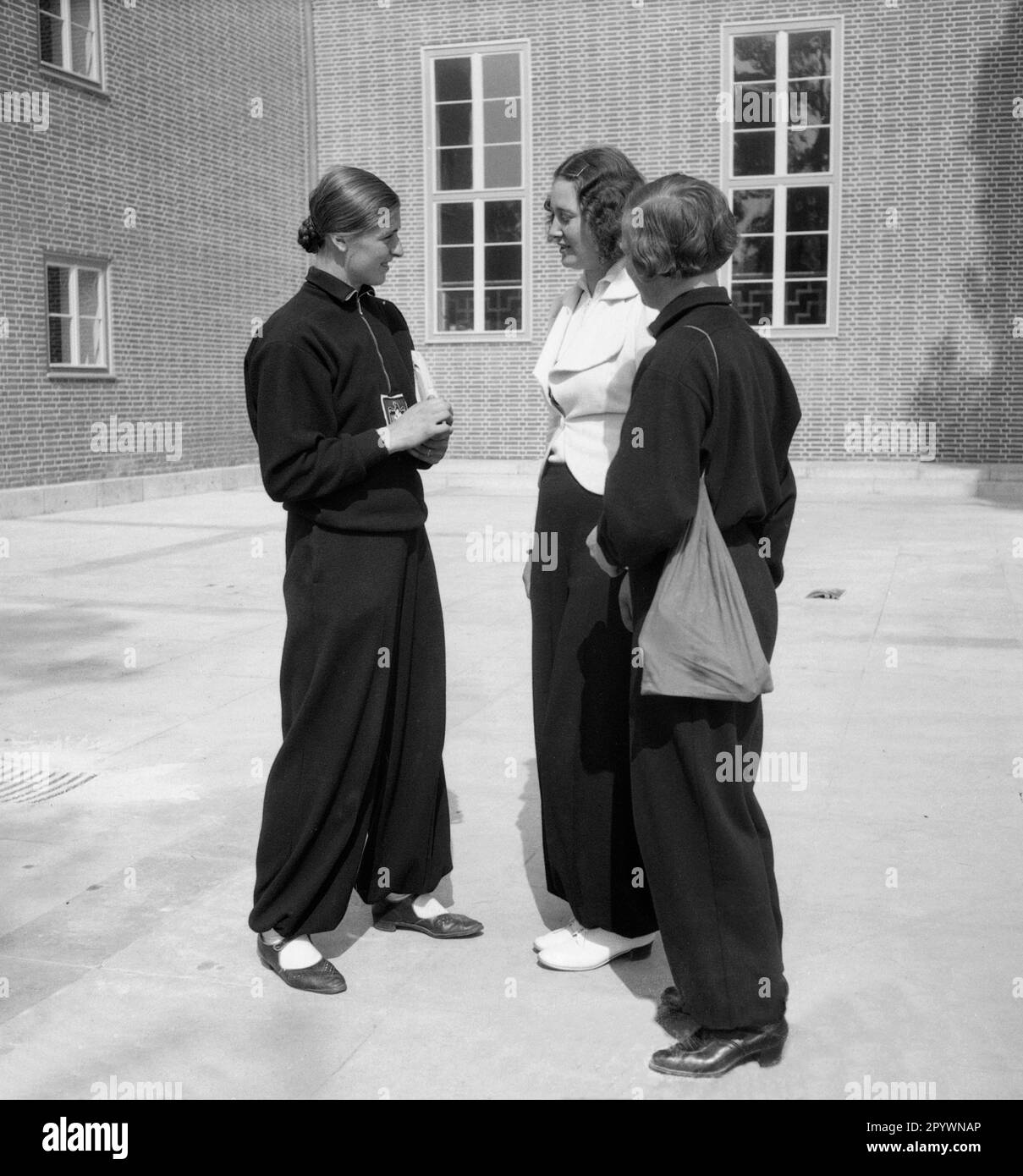 Three German female athletes during the Summer Olympics at the German ...