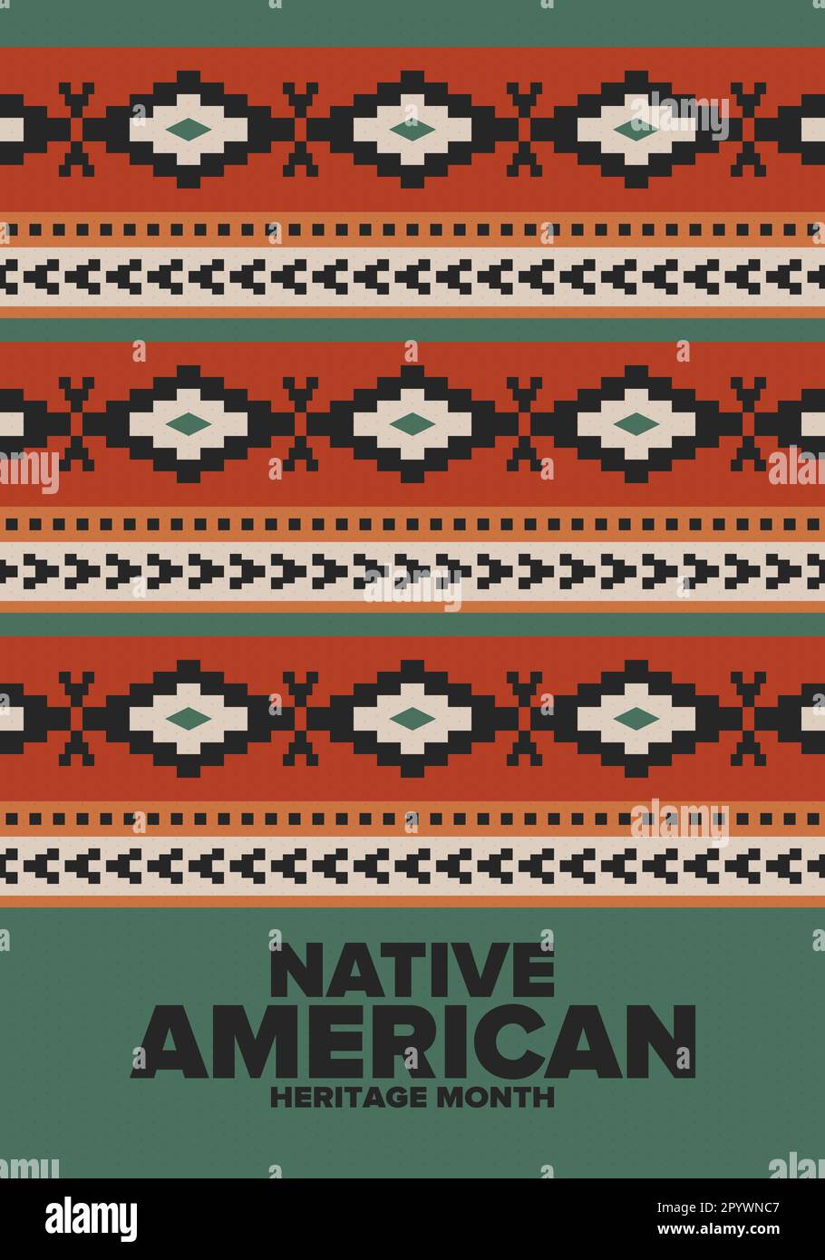 Native American Heritage Month in November. American Indian culture ...