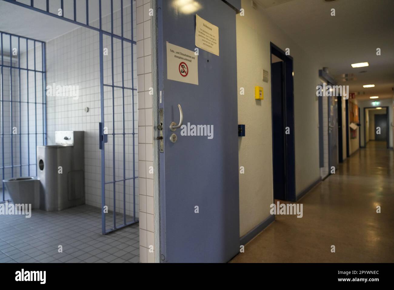 Berlin, Germany. 05th May, 2023. The iron door to the Secured Detention ...