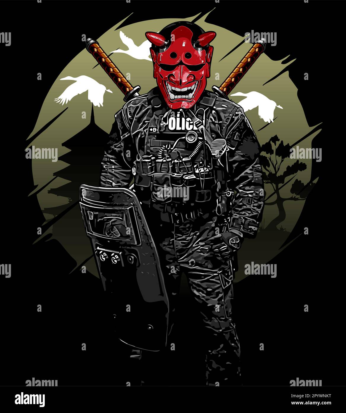 Mask wearing protest Stock Vector Images - Alamy