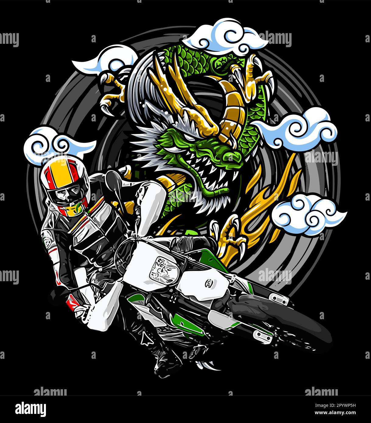 biker vector template Stock Vector Image & Art - Alamy
