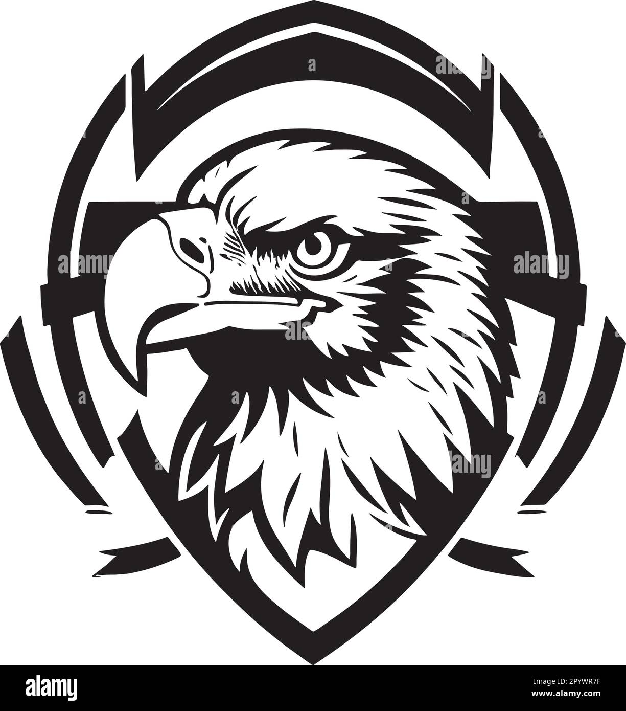 Amazing and powerful eagle emblem art vector Stock Vector Image & Art ...