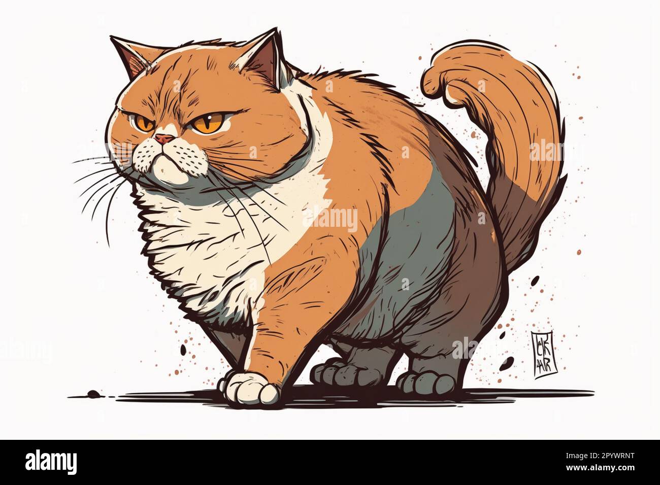 White belly cat Cut Out Stock Images & Pictures - Alamy