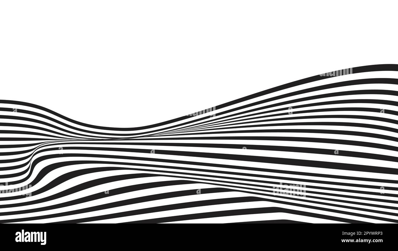 Distorted Black Lines on White Stock Vector Image & Art - Alamy