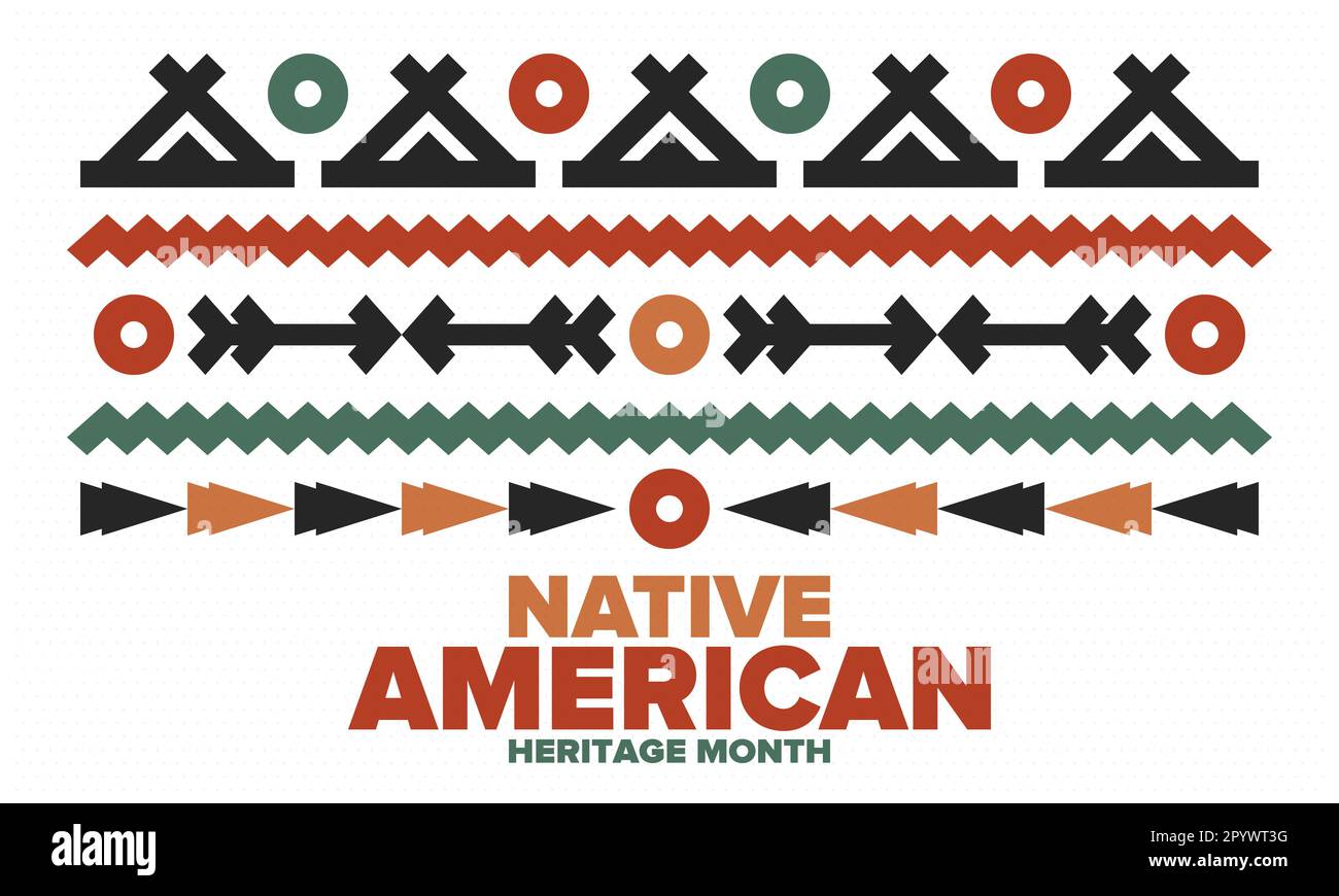 Native American Heritage Month in November. American Indian culture ...