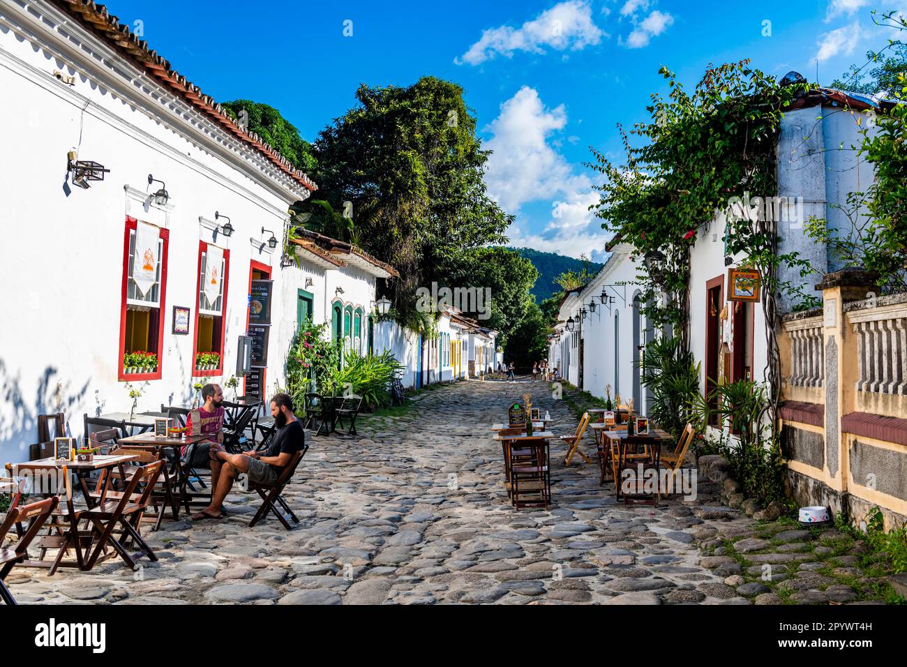 Colonial buildings, Unesco world heritage site Paraty, Brazil Stock ...