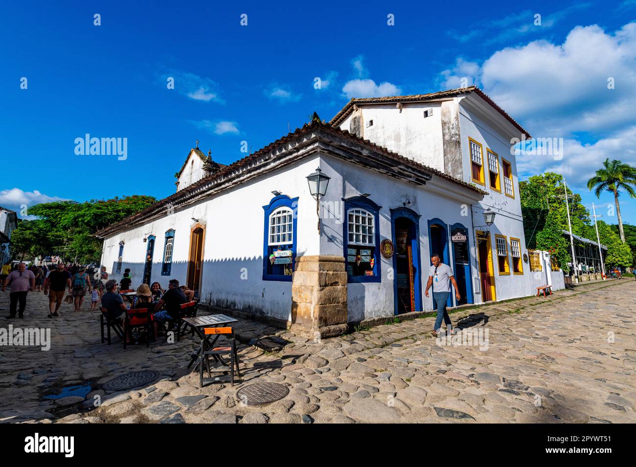 Colonial buildings, Unesco world heritage site Paraty, Brazil Stock ...