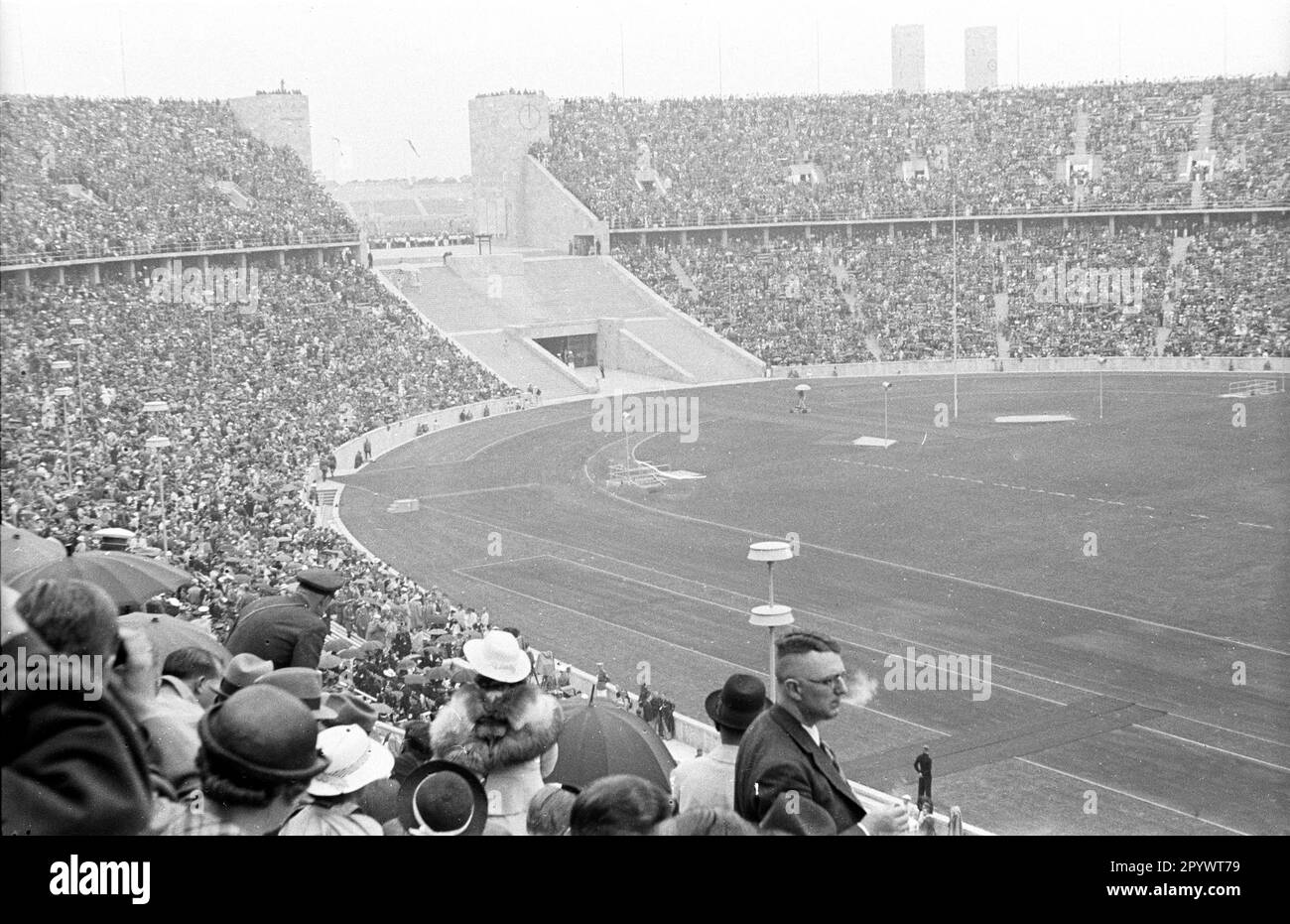 View of the Marathon Gate in the Berlin Olympic Stadium at the opening ...