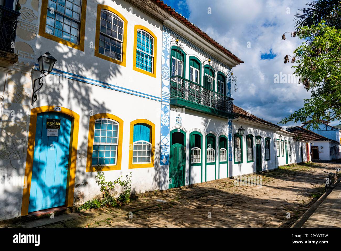Colonial buildings, Unesco world heritage site Paraty, Brazil Stock ...
