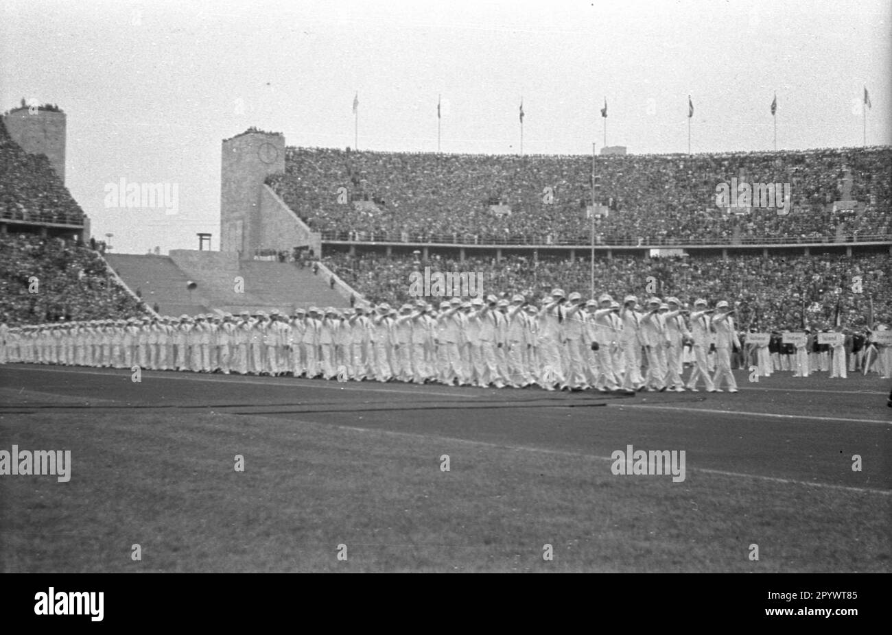 Entry of the German team at the opening ceremony of the Olympic Games ...