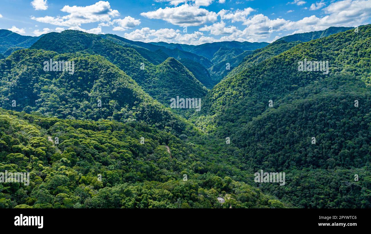Aerial of the Unesco site Atlantic Forest South-East Reserves, Alto ...
