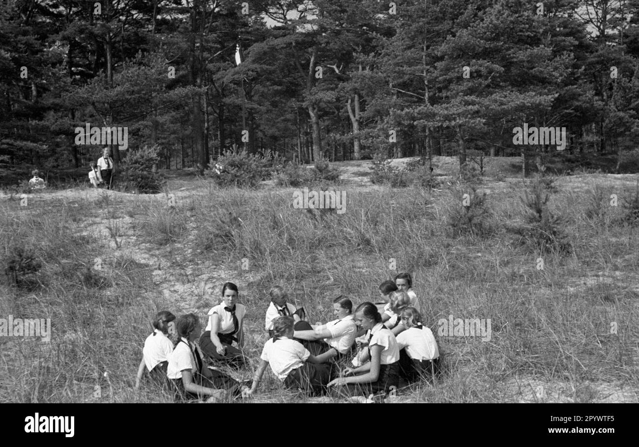 Girl in a summer camp of the League of German Girls in Karlshagen ...