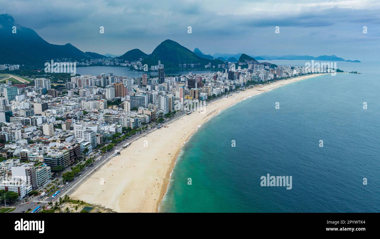 Aerial of Leblon beach, Rio de Janeiro, Brazil Stock Photo - Alamy
