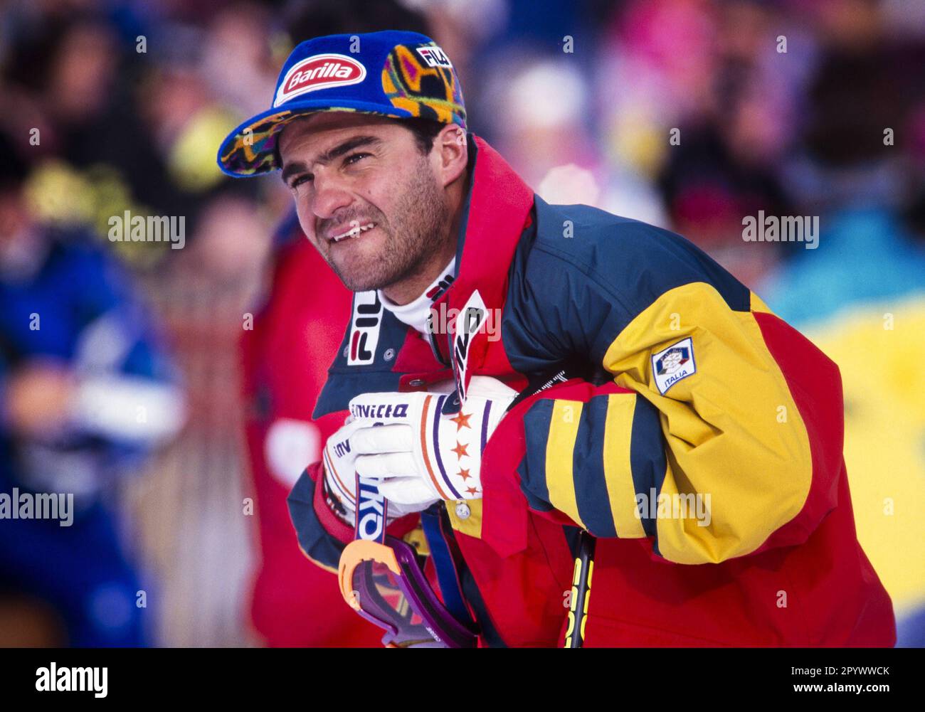 Alpine Skiing World Cup 1993/1994 Kitzbuehel Slalom 16.01.1994 Alberto ...