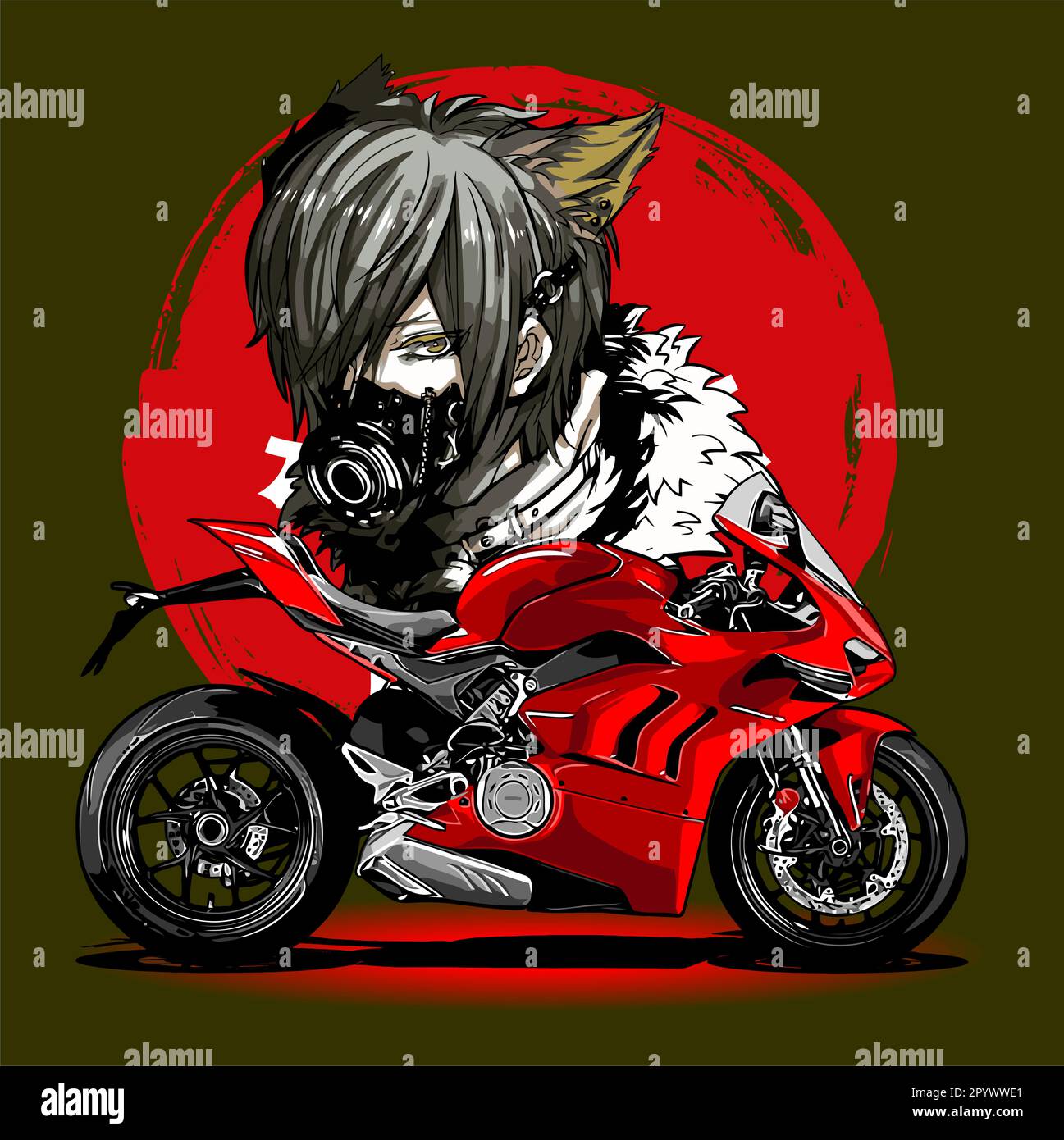 biker vector template Stock Vector Image & Art - Alamy