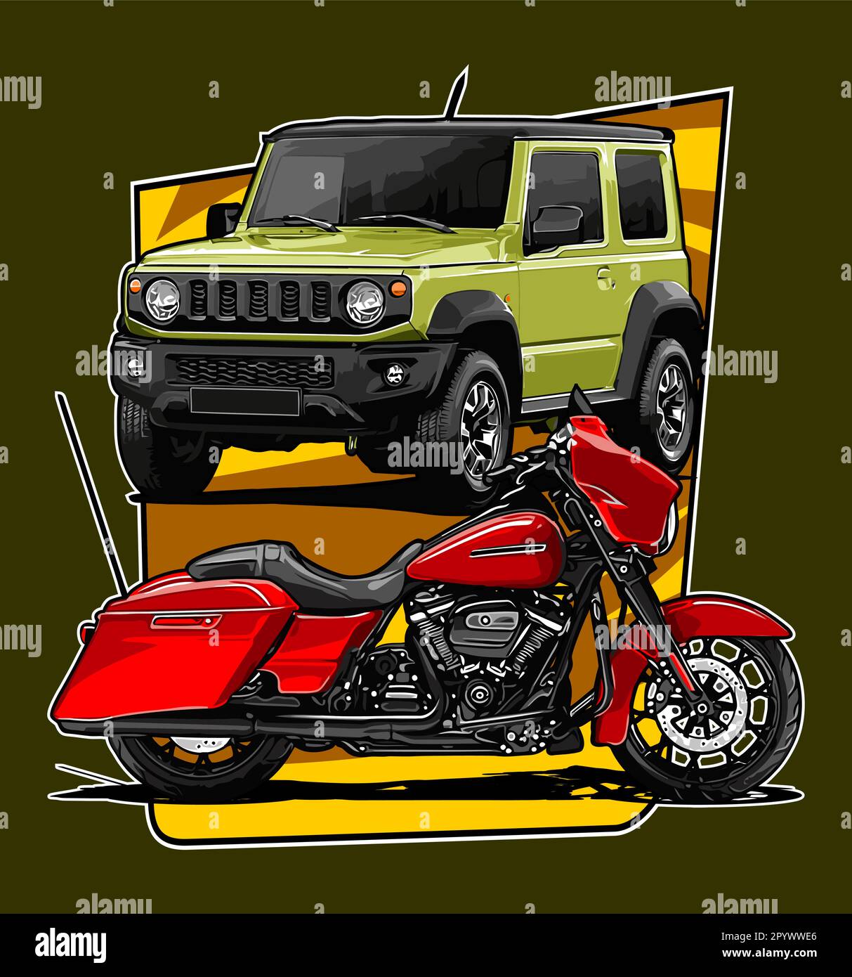 motorcycles and cars Stock Vector Image & Art - Alamy