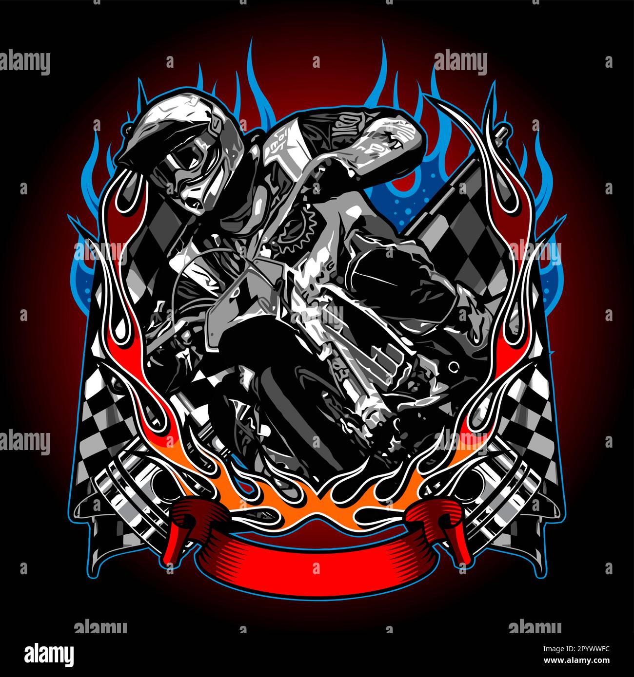 biker vector template Stock Vector Image & Art - Alamy