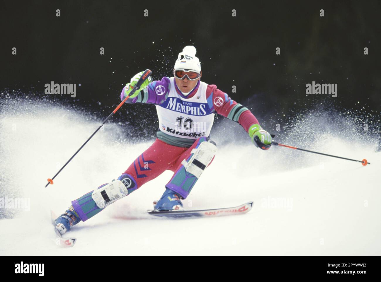 Alpine Skiing World Cup 1991/1992 Kitzbuehel Slalom 19.01.1992 Marc ...