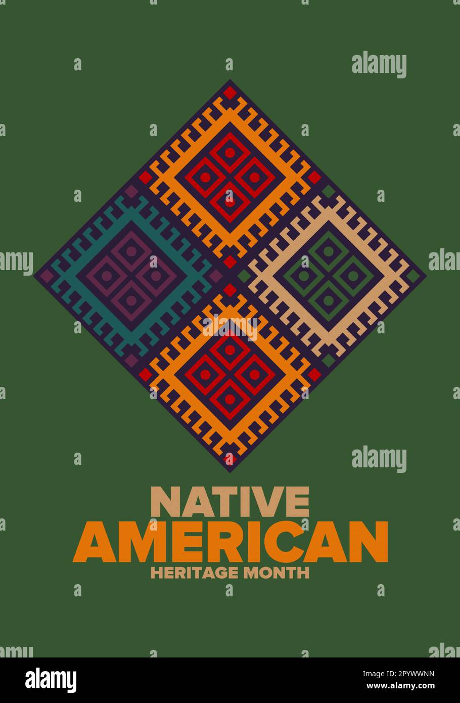 Native American Heritage Month in November. American Indian culture ...
