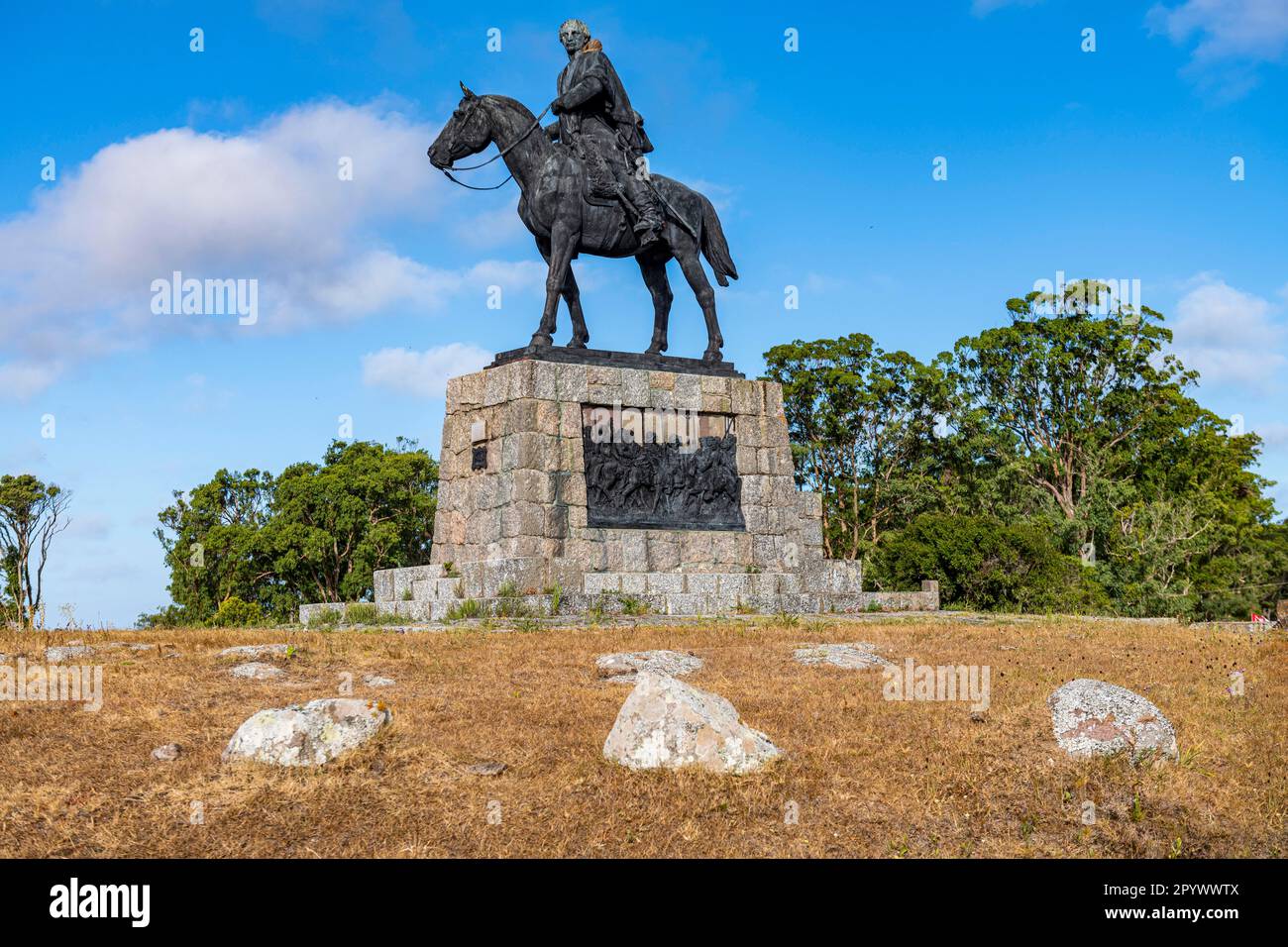 Horse rider statue, Santa Teresa National Park, Uruguay Stock Photo - Alamy
