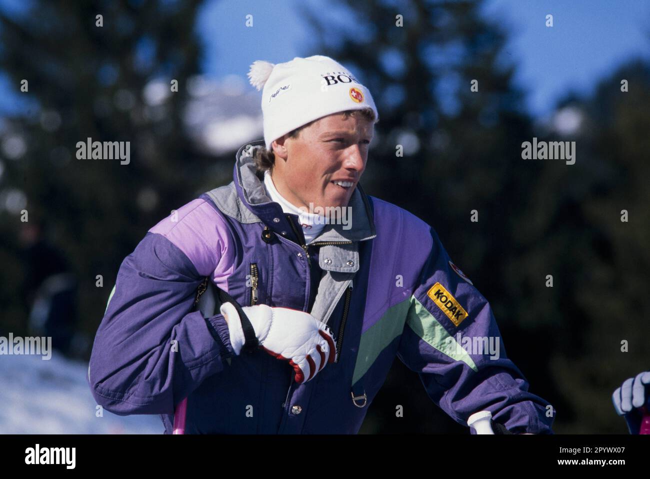 Alpine Skiing World Cup 1990/1991 Kitzbuehel Downhill 12.01.1991 Pirmin ...