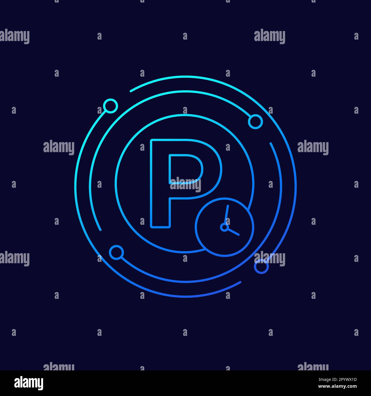 parking time icon, linear design Stock Vector Image & Art - Alamy