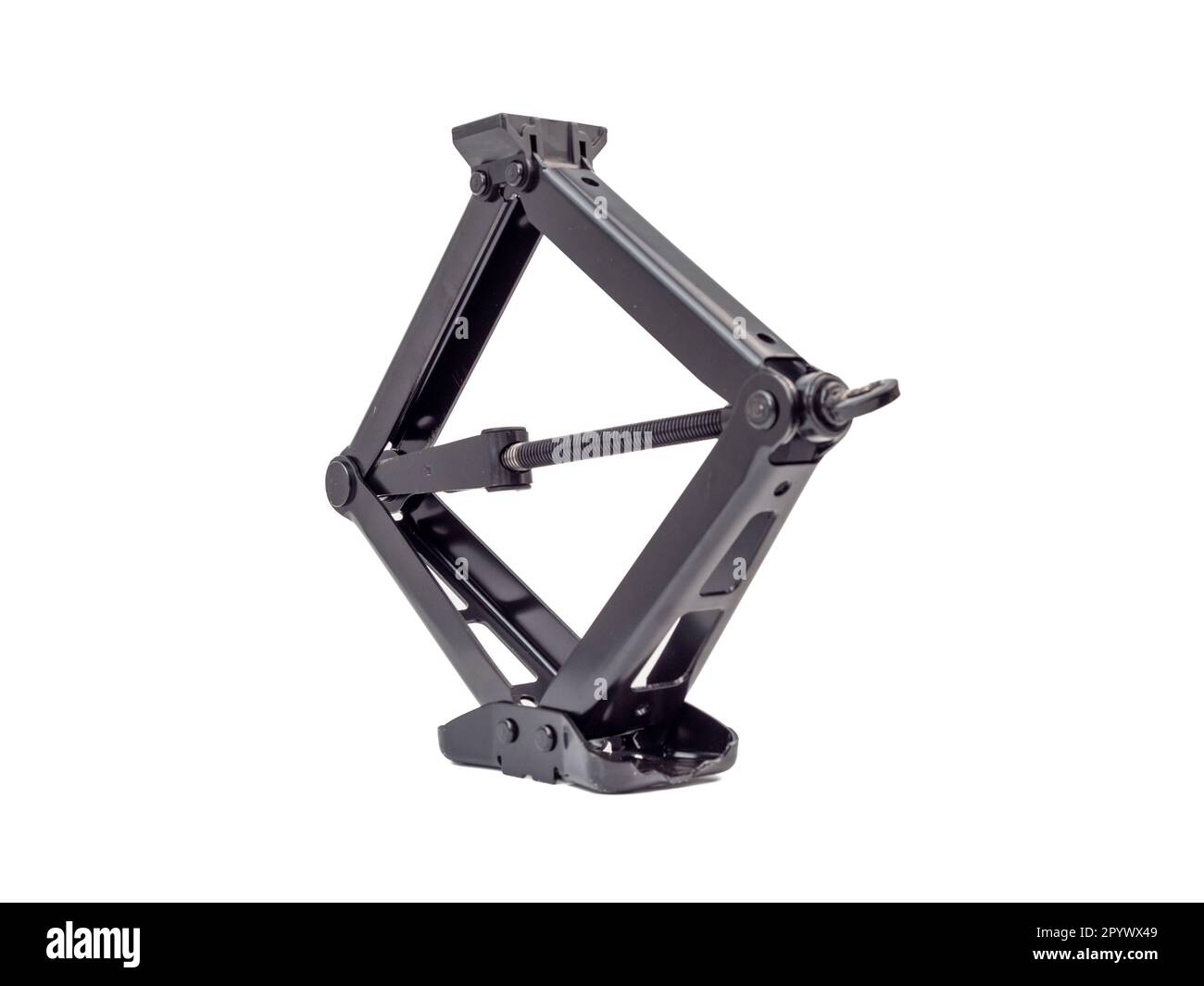 Car jack isolated on white background. Jack close-up Stock Photo - Alamy