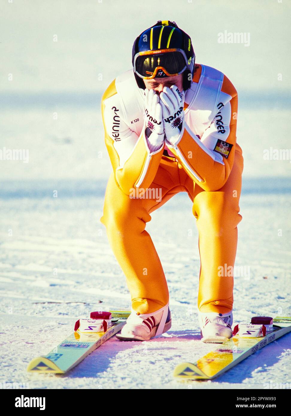 SKI JUMPING, OLYMPIC WINTER GAMES 1994 IN LILLEHAMMER Jens Weissflog ...