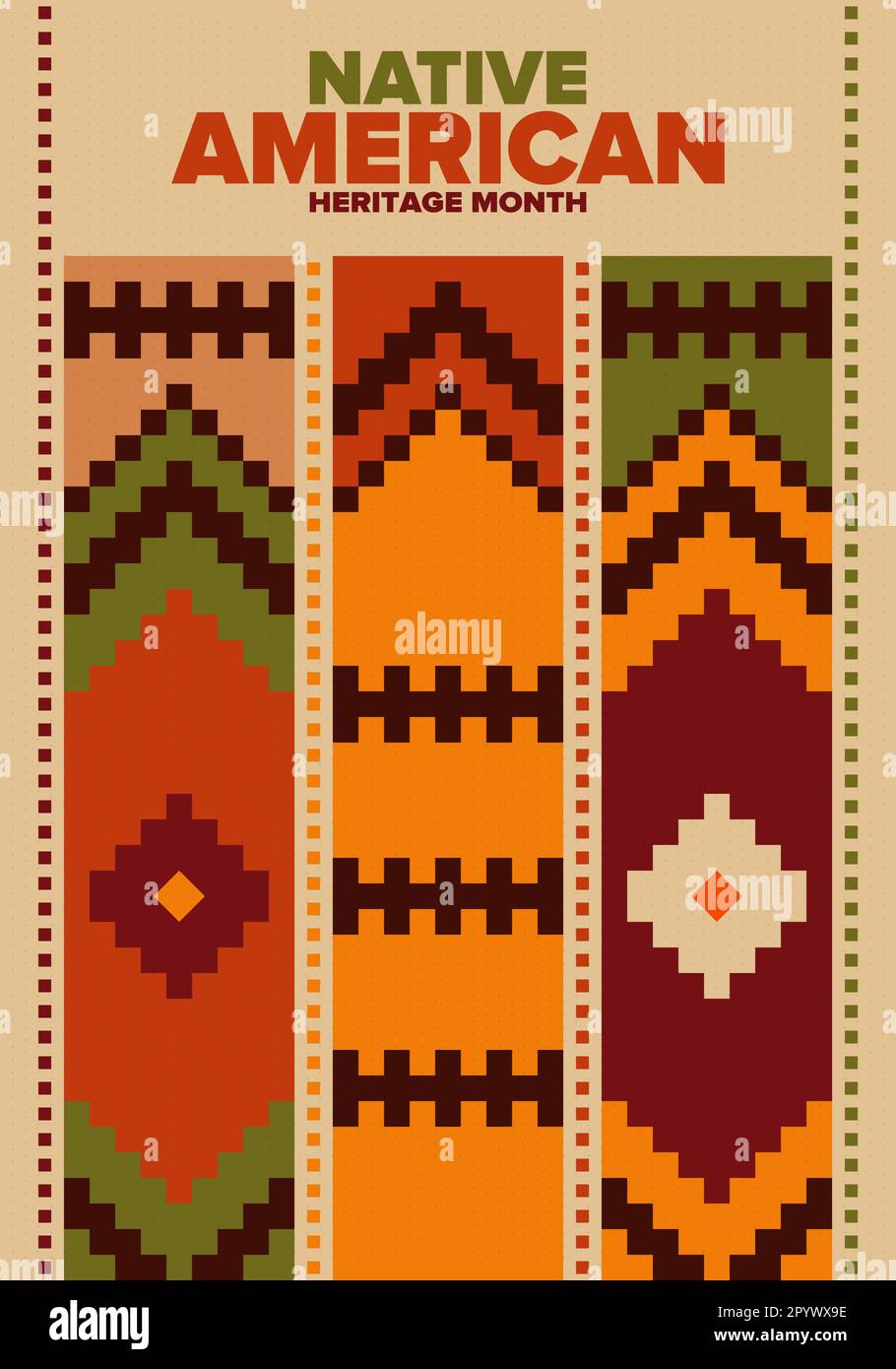 Native American Heritage Month in November. American Indian culture ...