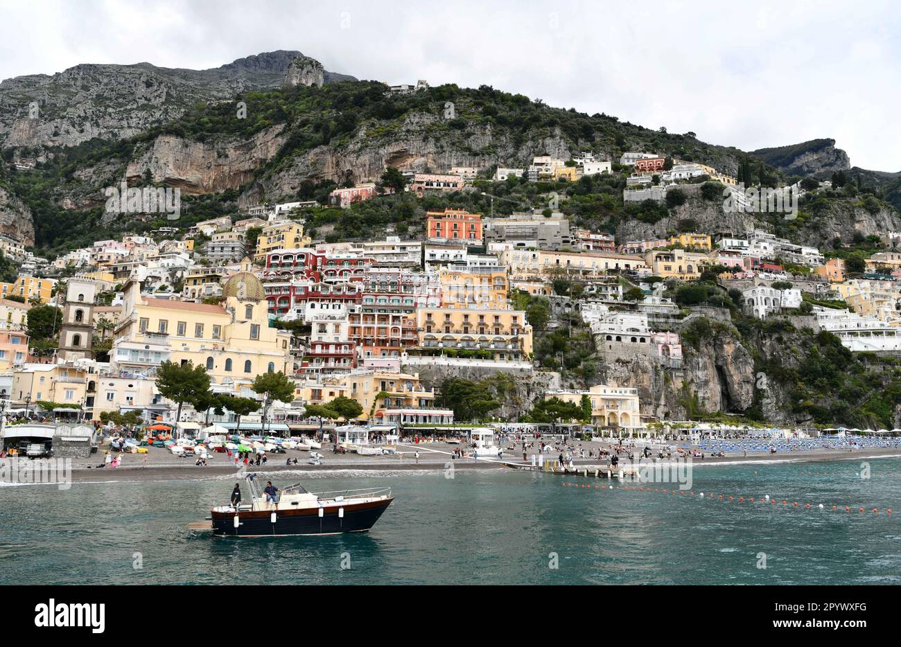 Positano. 3rd May, 2023. This photo taken on May 3, 2023 shows the ...
