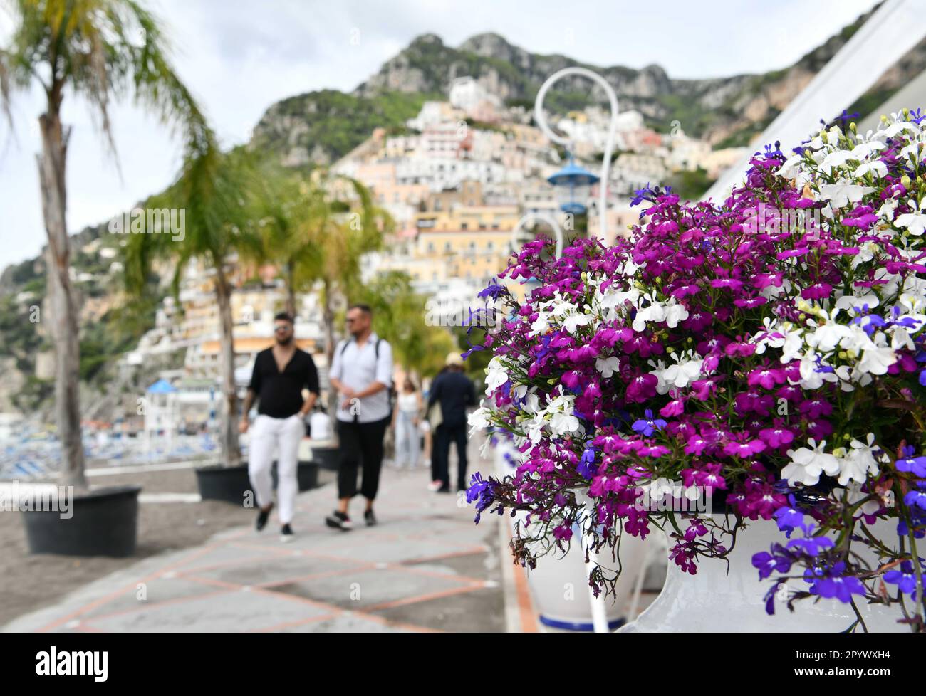 Positano. 3rd May, 2023. This photo taken on May 3, 2023 shows the ...
