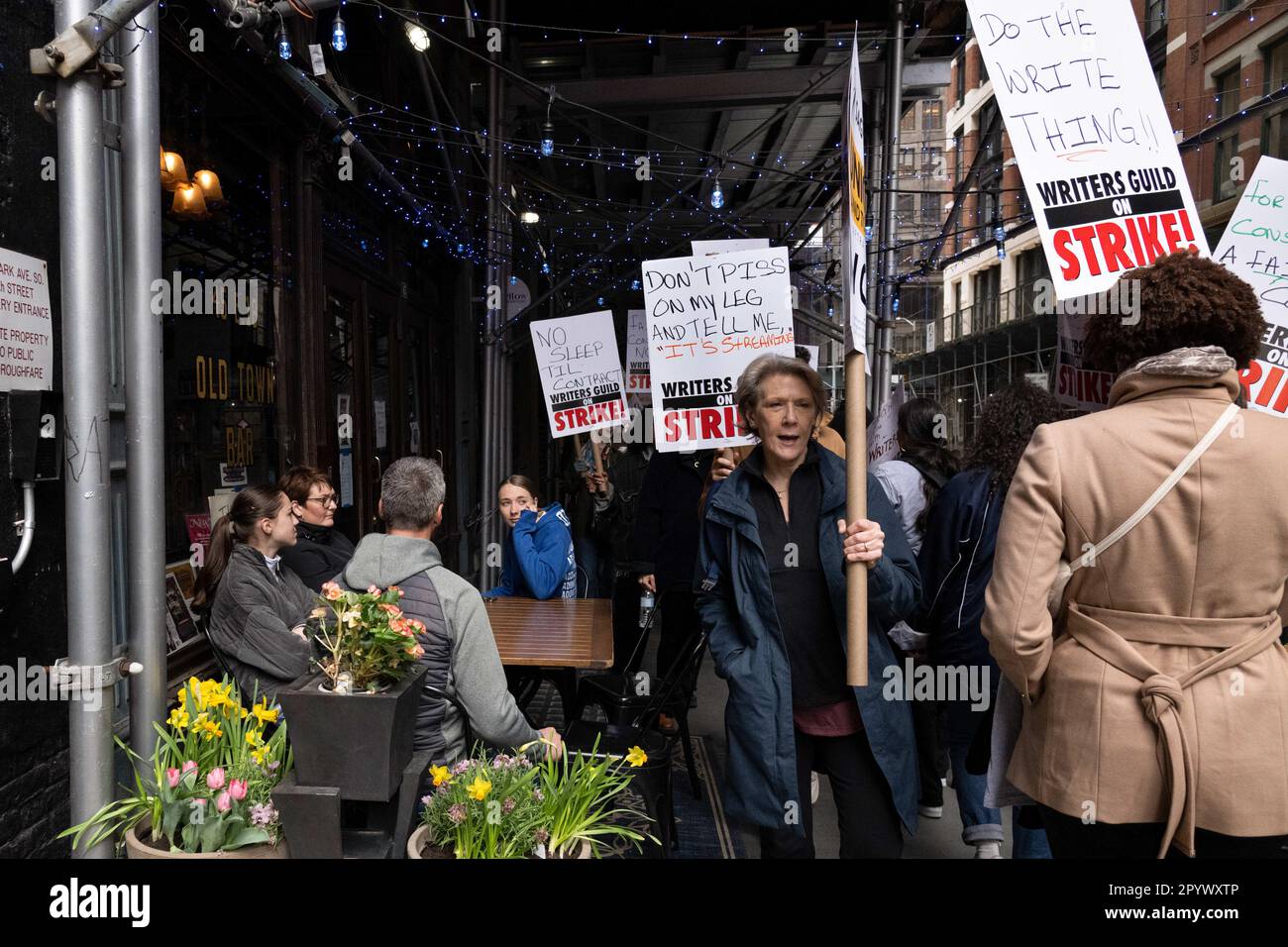 New York, New York, USA. 3rd May, 2023. A family of tourist watch as ...
