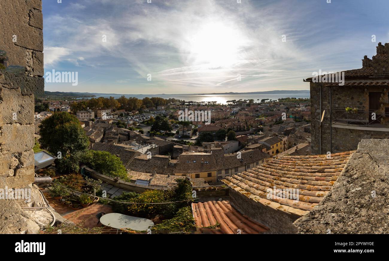 Caption: "Panoramic View of Bolsena: A sweeping vista over the ...
