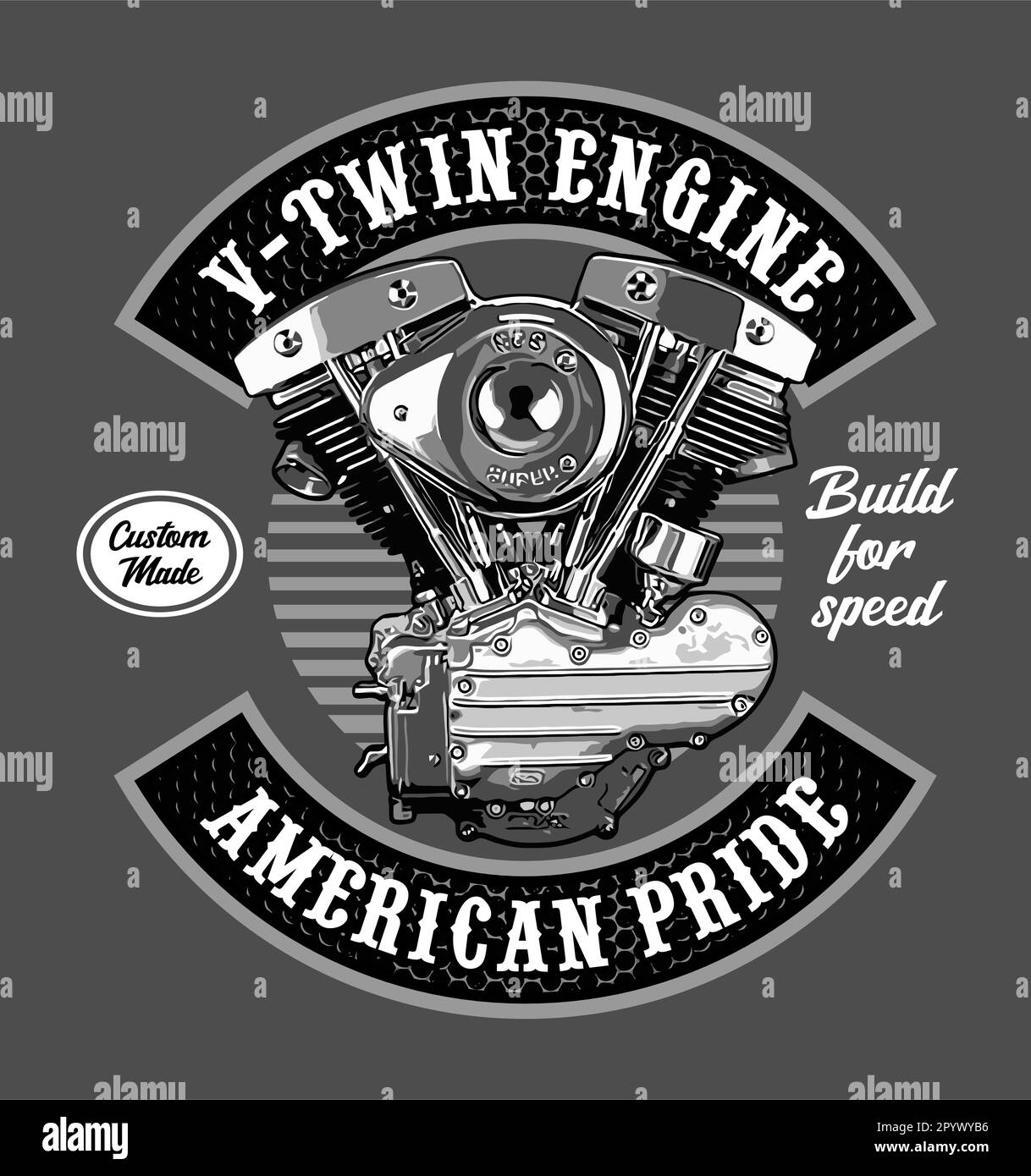 Classic v twin Stock Vector Images - Alamy