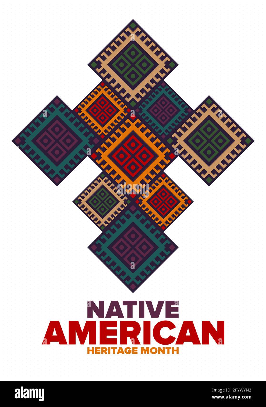 Native American Heritage Month in November. American Indian culture ...