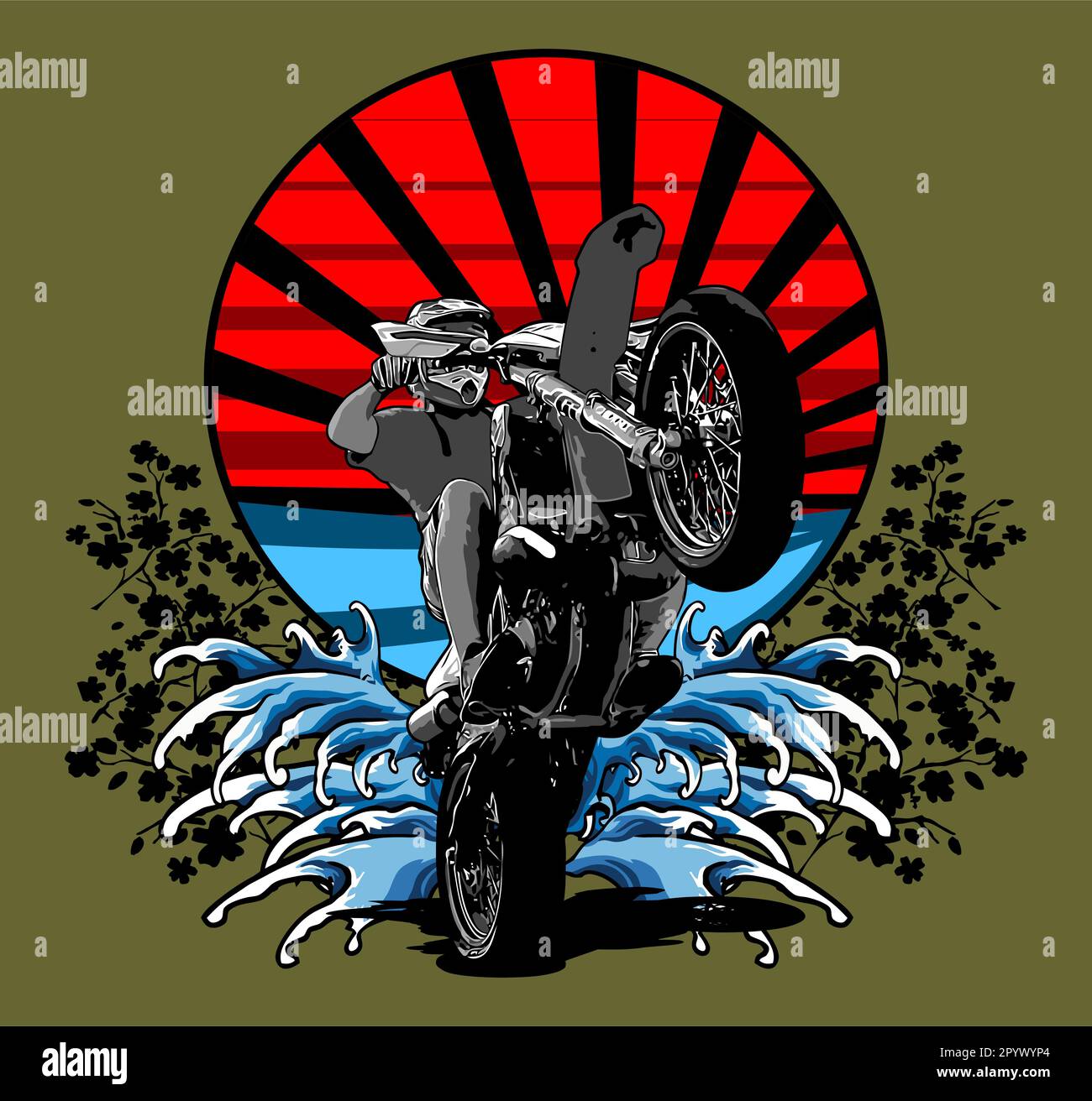 biker vector template Stock Vector Image & Art - Alamy