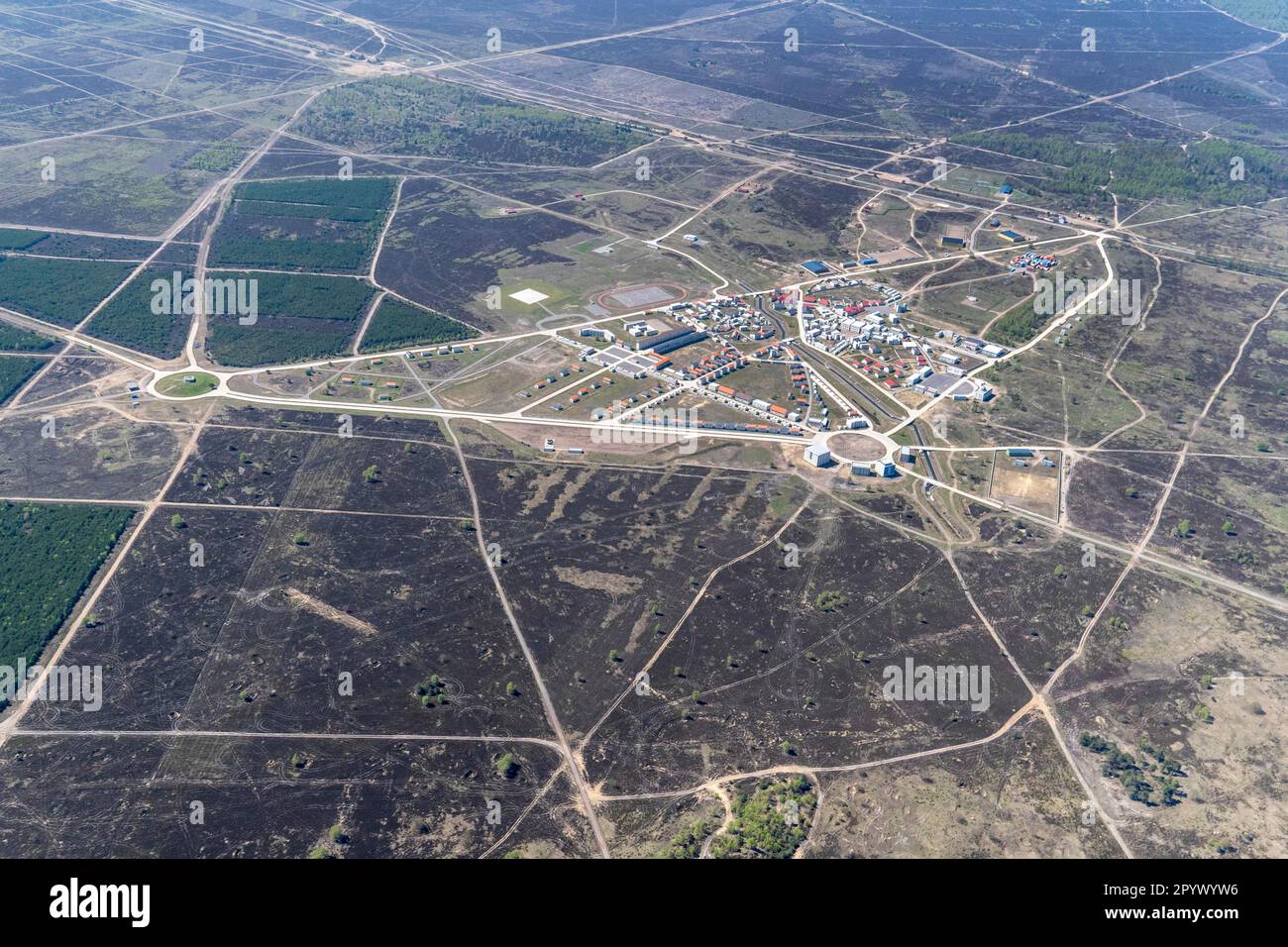 Aerial view military training area hi-res stock photography and images ...