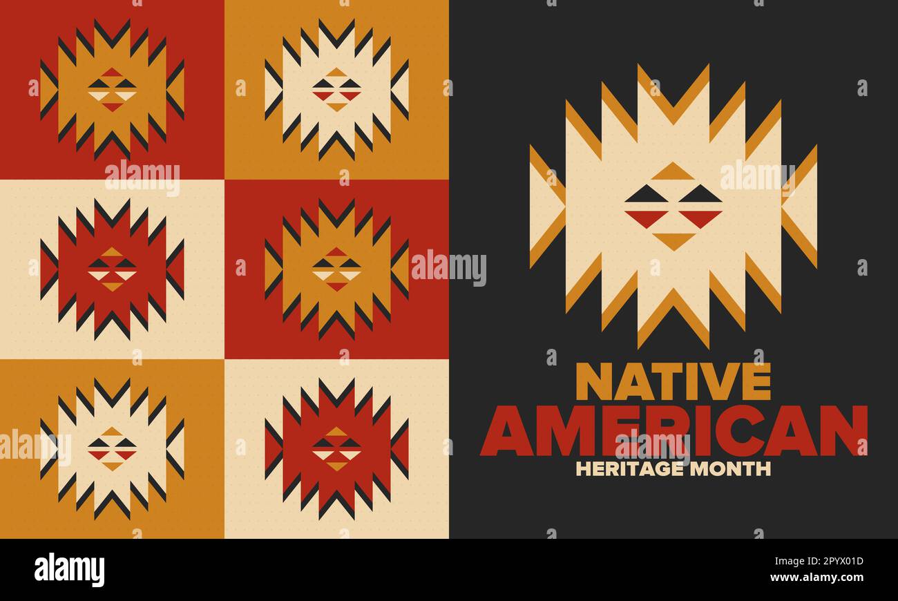 Native American Heritage Month in November. American Indian culture ...