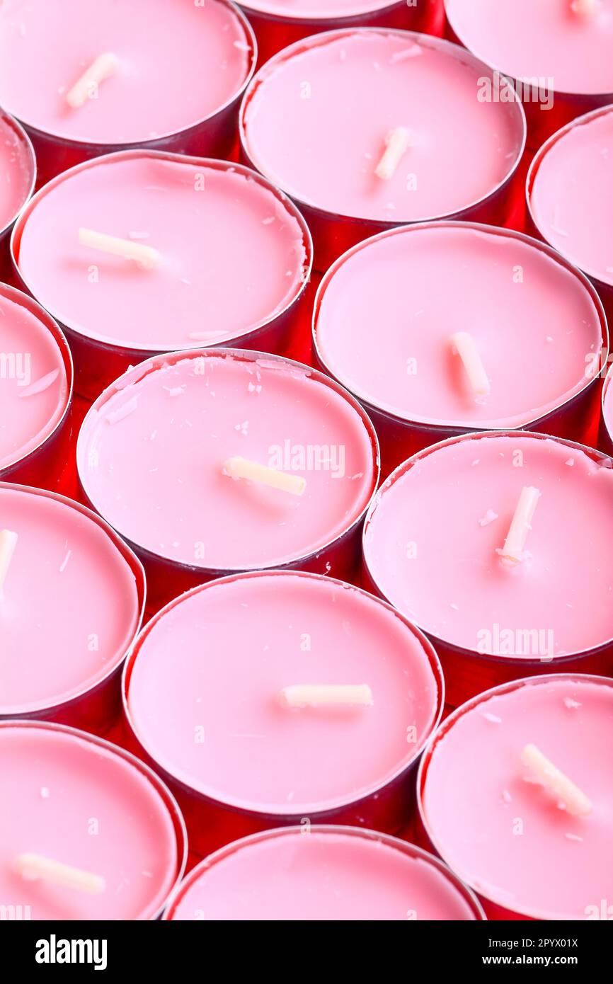 Decorative pink candles hi-res stock photography and images - Alamy
