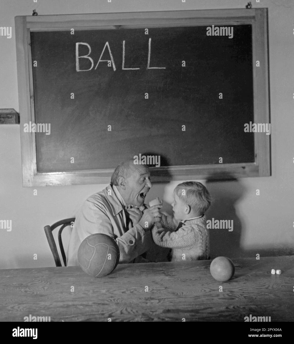 Teaching of deaf-mutes to speak Stock Photo - Alamy